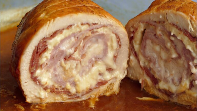 Pechuga de Pavo Rellena de Jamón y Queso al Horno: Receta Fácil y ...